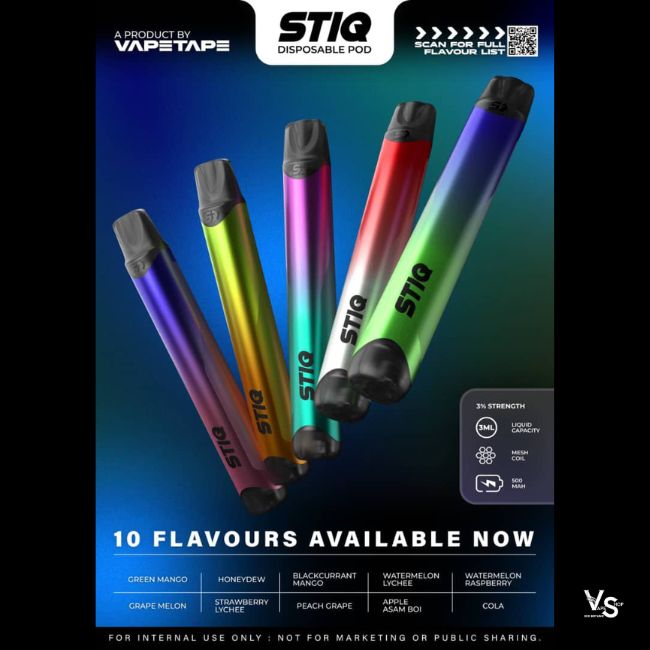 Vapetape STIQ (Non Rechargeable Disposable) - Vape Shop JB – My Store